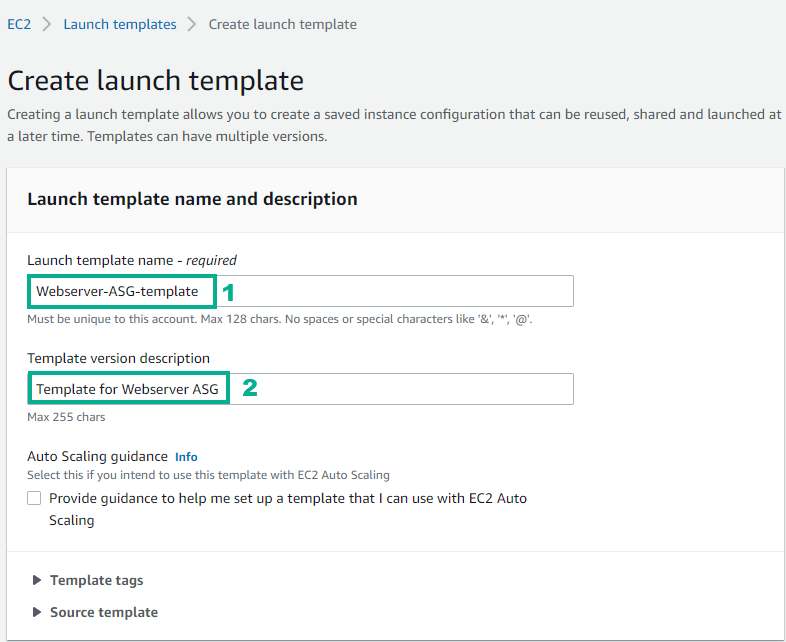 Launch Template :: WordPress on AWS